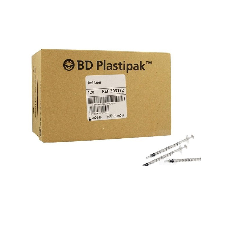Jeringa Plastipak® 3 cuerpos Luer – Tuberculina 1 ml, BD – Pontraga Suministros de Laboratorio